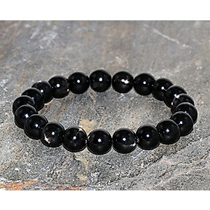 Hypersthene Bracelet Handmade Grade AAA 8mm Black Shiller Enstatite Beaded Gemstone Bracelet Memory Bracelet Jewelry Gift Bracelet Stacking