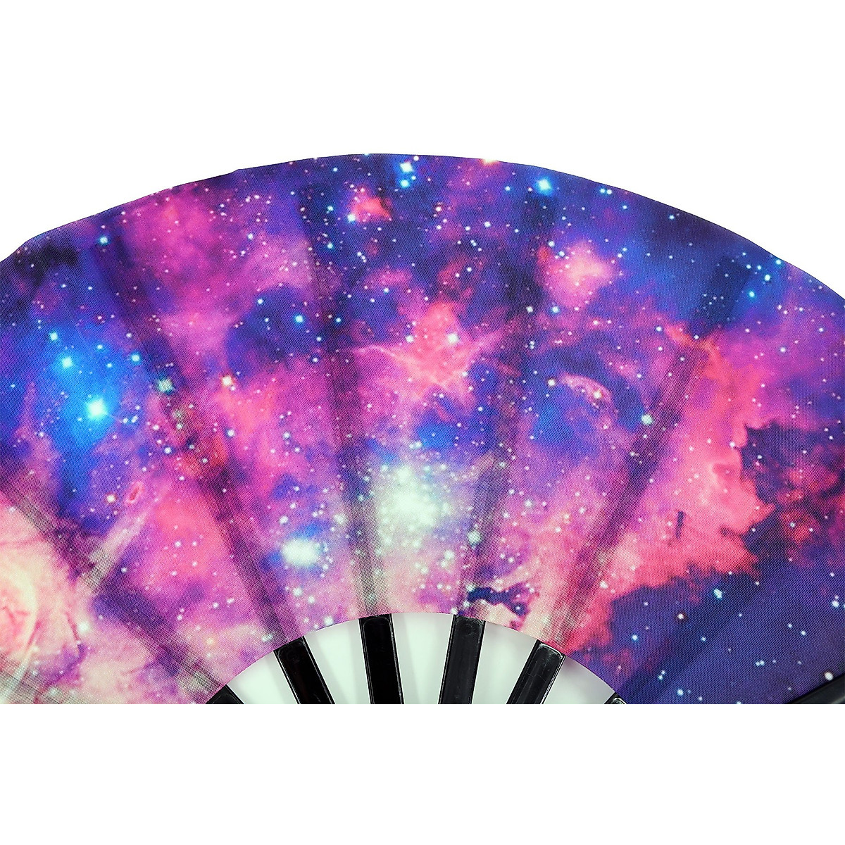 Amajiji Large Galaxy Folding Fan, Chinease/Japanese Folding Nylon-Cloth Hand Fan, Hand Folding Fans for Women/Men, Hand Fan Festival Gift Fan Craft fan Folding Fan Dance Fan (AM2)