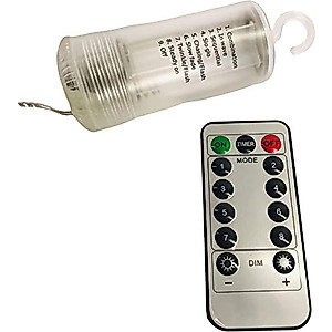 LED Twinkle Compact Lights 10.8Ft Warm White w Clear Strand Battery Operated 8 Function Remote Control