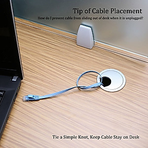 CelerCable - Flat Ethernet Cable Shielded(STP) Cat7 100ft with Snagless RJ45 Connectors, Long Slim Network Cable Flat Cat 7 Ethernet Patch Cable, Internet Patch Cable Computer Networking Cord (White)