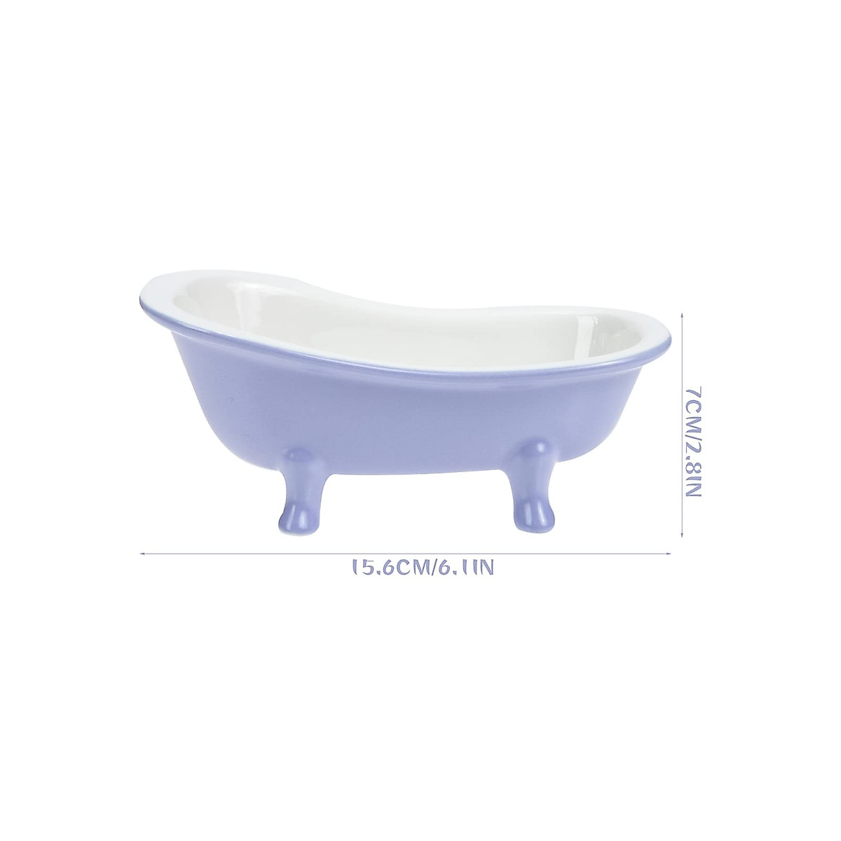 YARDWE Modern Plant Pots Indoor Desktop Flower Pot Small Bathtub Flower Pot Ceramic Succulent Planter Pot Flower Pots Planting Container Desktop Ornament (Sky- Blue) Bonsai Pot Mini Bathtub Decor