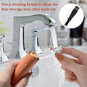 Ninatique Facial Hair Removal for Women ，Women's razor， Painless Hair Remover, Women's Painless Peach Hair Trimmer, Lipstick Size Hair Removal, Suitable for Upper Lip, Chin and Cheek (Living Coral)