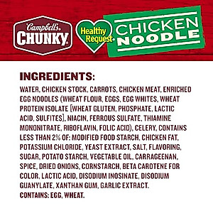 Campbell’s Chunky Soup, Healthy Request Chicken Noodle Soup, 16.1 Oz Can (Case of 8)