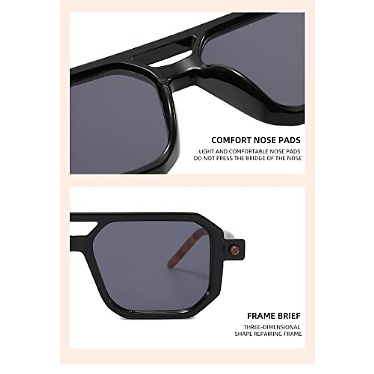 SunRay Polarized Premium Sunglasses for Men Women, Anti Glare, 100% UV Blocking, Durable Protection Sunglasses (black)