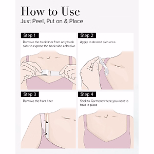 VOCH GALA 100 Strips Double Sided Tape for Fashion and Clothes, Waterproof Fashion Clothing Tape, Fabric Tape to Skin, Strong Adhesive Body Tape, Clear Transparent for All Skin Shades