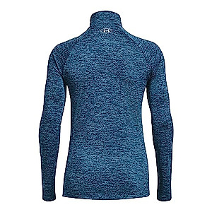 Under Armour Womens Tech Twist ½ Zip Long-Sleeve Pullover, (427) Varsity Blue/Blizzard/Metallic Silver, Large