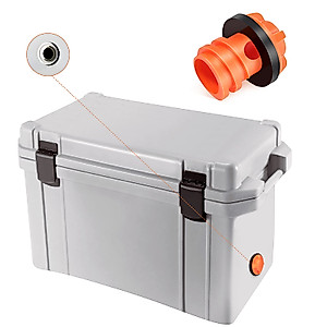 Honoson Cooler Drain Plugs Replacement Compatible with Most Rotomolded Coolers Including Most Major Brands Drain Plugs with Leak-Proof Design (Orange)