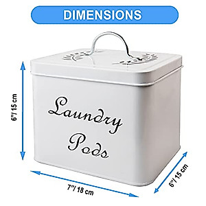 Rk limits Dryer Sheet Holder for Laundry Room - Metal Dryer Sheets Dispenser & Laundry Pods Container Stylish Fabric Softener Dispenser Organization Container with Lid Farmhouse Laundry Room Decor