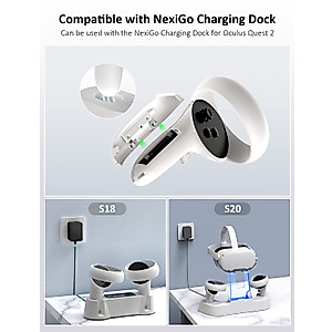 NexiGo Replacement Rechargeable AA Batteries 1850mAh for Oculus Quest 2/3 Charging Dock (2 Pack)