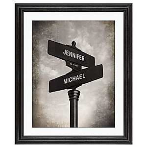 Couples Gift Ideas | Customized Gifts - Engagement Gifts for Couples | Wedding Gifts | One Year Anniversary Gifts for Men | Personalized Street Sign | Lovers Crossroads | One Year Anniversary Gifts