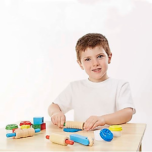 Melissa & Doug Clay Play Activity Set - With Sculpting Tools and 8 Tubs of Modeling Dough - Arts And Crafts For Kids, Clay Kits For Ages 3+
