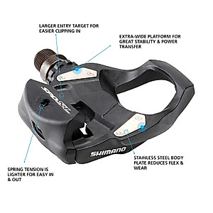 SHIMANO Unisex – Adult's PD-RS500 SPD-SL Road Bike Pedal Black