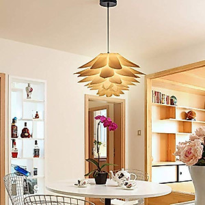 DIY Kit Lotus Chandelier IQ PP Pendant Lampshade Suspension Ceiling Pendant Chandelier Light Shade Lamp for Holiday,Living Room,Bedroom,Study,Dining Room Decor Lighting