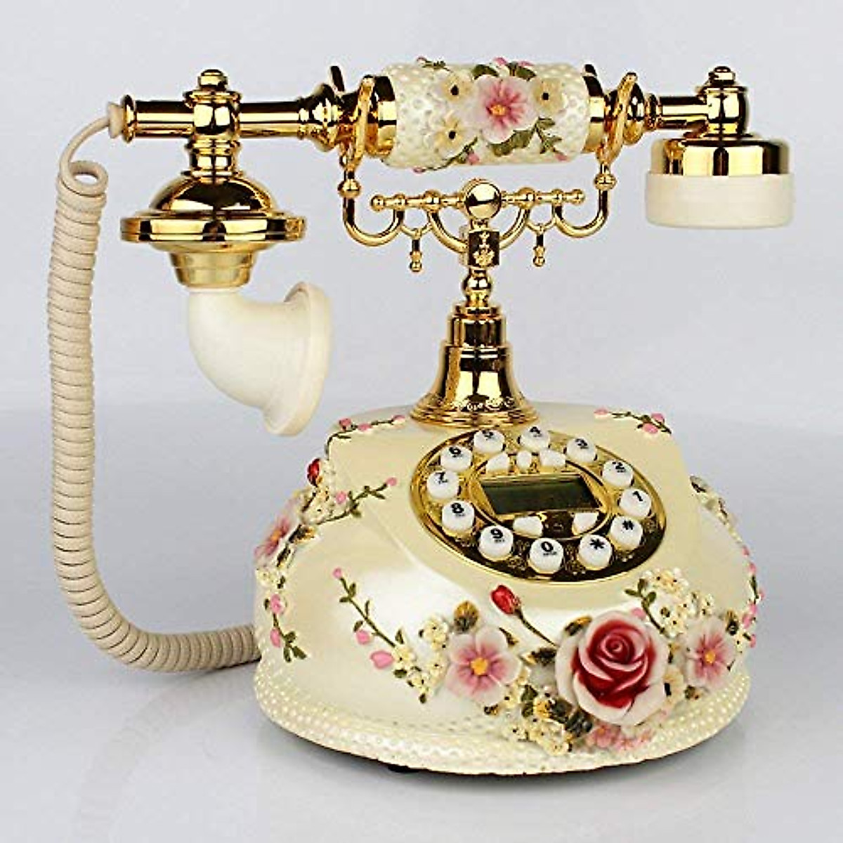 Telephone Retro Telephone Home Rotary dial Fixed Telephone Business Office landline 182325cm (3 Specifications Available) (Color : A2) (A1)