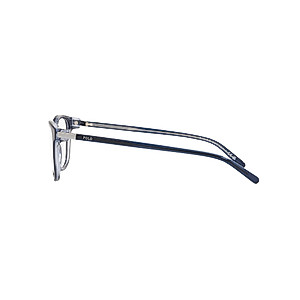 Polo Ralph Lauren Men's PH2117 Rectangular Prescription Eyewear Frames, Shiny Transparent Blue/Demo Lens, 54 mm