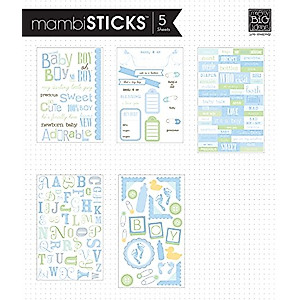me & my BIG ideas Glitter Sticker Flip Value Pack, Sweet Baby Boy