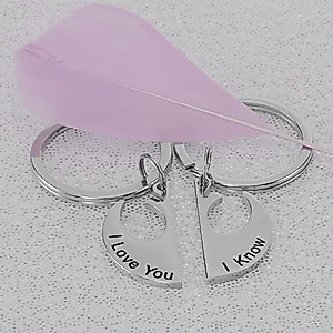 Kivosliviz Star Wars Couple Keychain Star Wars Gifts for Her Star Wars I Love You I Know Star Wars Jewlry for Women