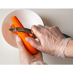 LW Concept Clear Vinyl Exam Gloves for Medical/Food Safe/Cleaning/Handling Use Multipurpose Latex & Powder Free, 3.5 mil (LW3003, Large, Case of 1000)