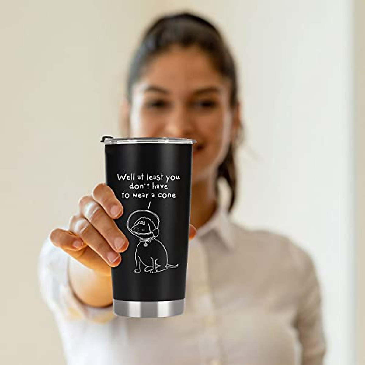 LALDEC Get Well Soon Gifts For Women Post After Surgery, Grief Gifts For Women, Surgery Recovery Gifts For Women Men, At Least You Don’t Have To Wear a Cone 20 Oz Tumbler