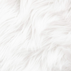 Faux Fur Fabric Shaggy Craft Fur White Fur for Crafts,Gnomes,Costume,Camera Floor,Decoration (20×20 inches, White)