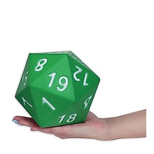 Learning Advantage Jumbo Polyhedra Die - 20 Sides - Large, Foam Dice for Games - Teach Numbers, Probability, Addition and Subtraction