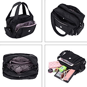 Collsants Crossbody Bag for Women Tote Shoulder Handbag Everyday Purse Lightweight Nylon Water Resistant