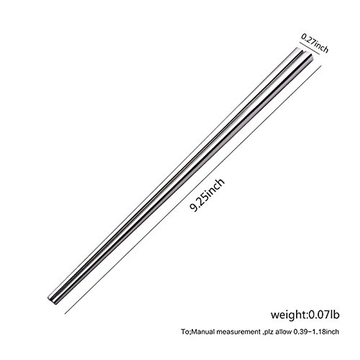 Buyer Star 5-Pair Silver Stainless Steel Chopsticks Metal Reusable Chopsticks Chinese Square Chopsticks