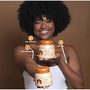 ETNIKER Deep Conditioning Mask for Afro-Curly, Wavy hair | Detangle, Soften & Moisturize | Coconut Oil, Shea Butter, Monoi Oil | Free from Salt, Sulfates, Parabens by Lmar | 10.5oz"