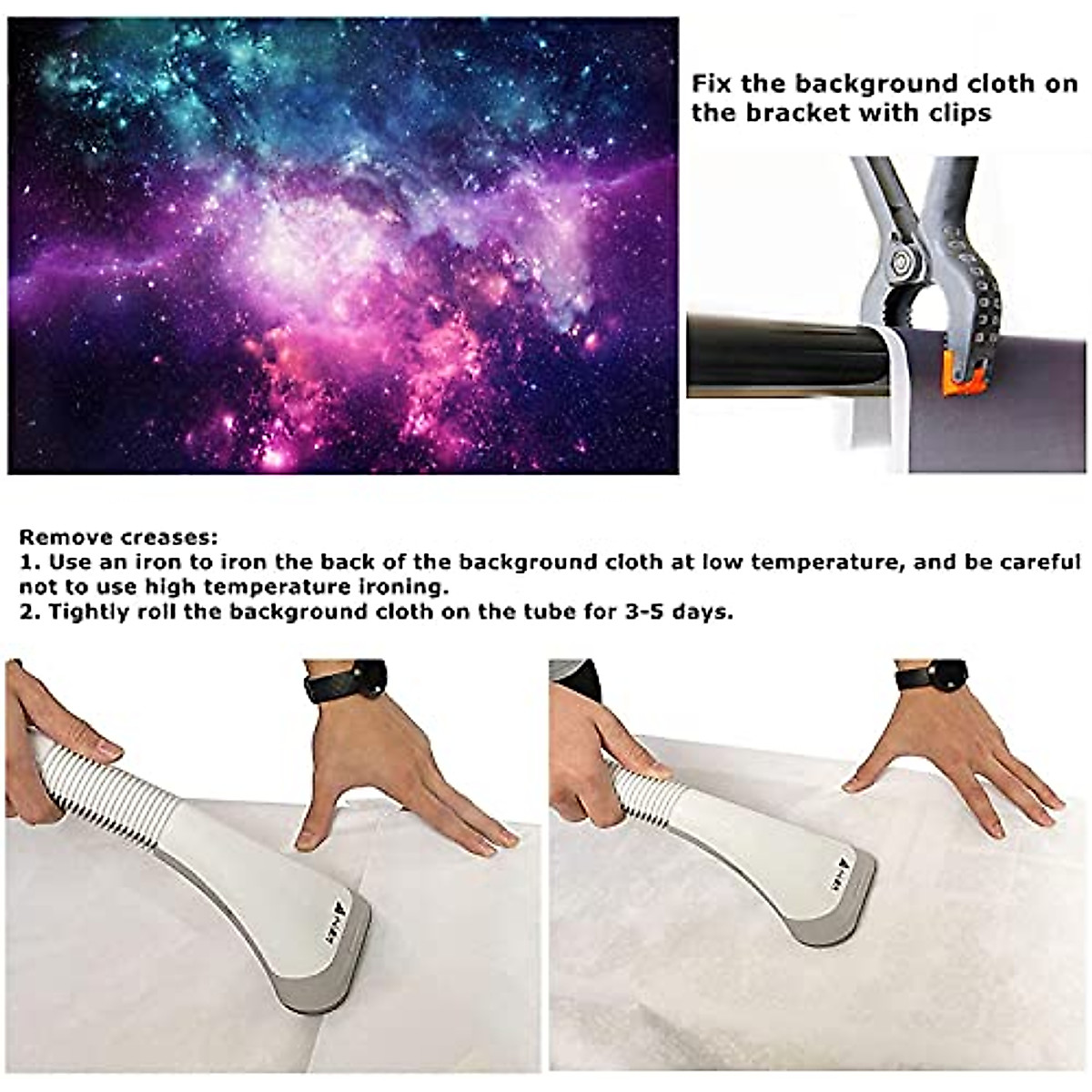 7x5ft Space Galaxy Birthday Backdrop, Universe Nebula Starry Sky Photography Background, Outer Space Galactics Photo Backdrop for Boy Girl Party Banner Baby Shower Decoration Photo Booth Prop, Vinyl