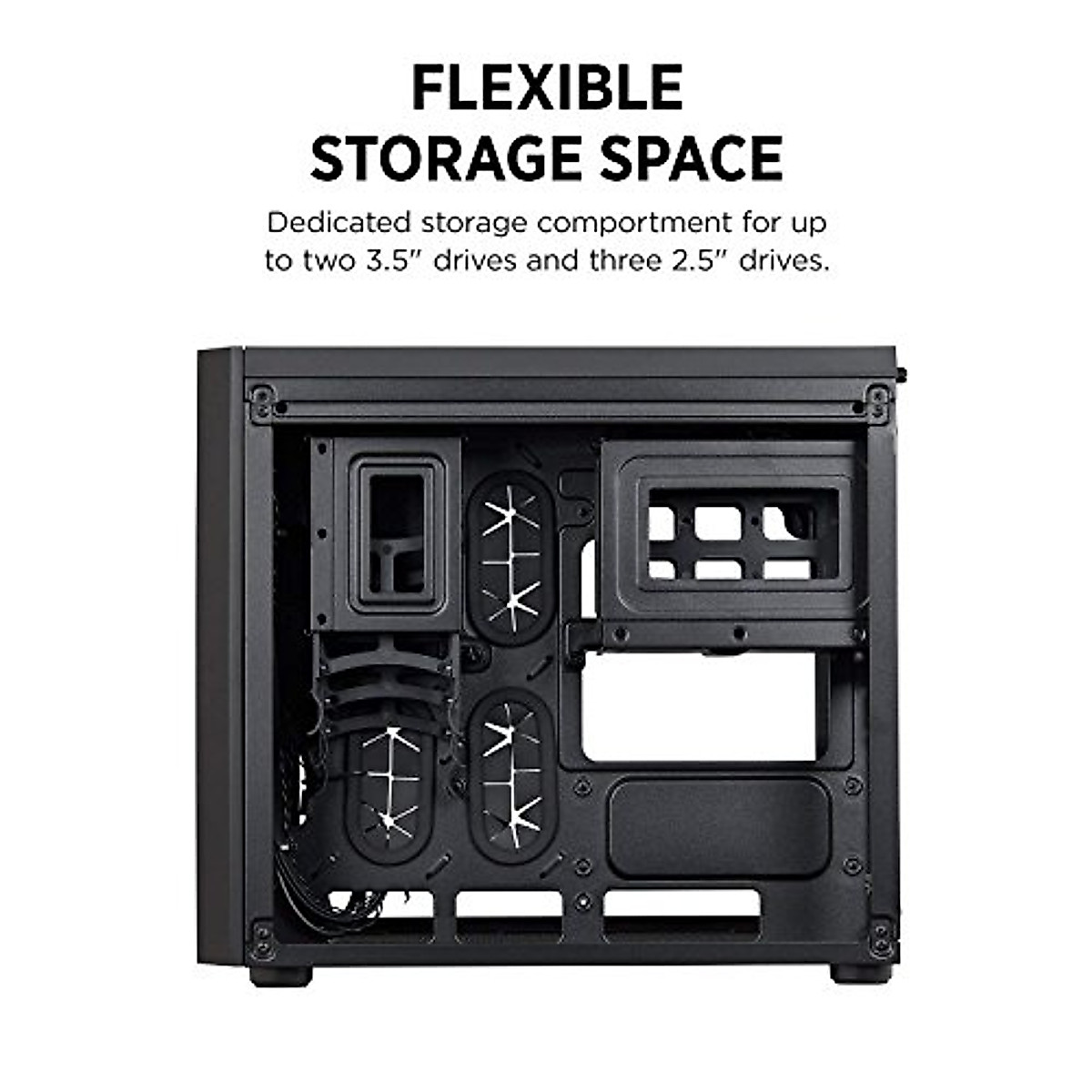 CORSAIR CRYSTAL 280X RGB Micro-ATX Case, 2 RGB Fans, Lighting Node PRO included, Tempered Glass - Black (CC-9011135-WW)