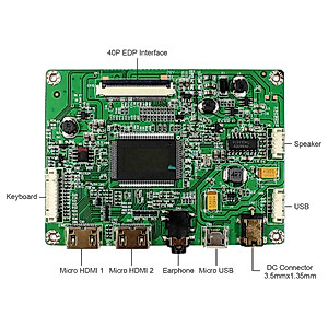 2 HDMI Mini LCD Controller Board Work for 10.1inch 2560x1600 VVX10T025J00 40Pin EDP LCD Screen