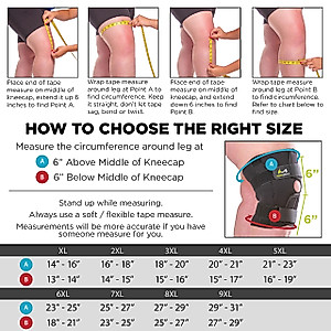 BraceAbility Hinged Plus Size Knee Brace - Adjustable Bariatric Knee Brace with Patella Stabilizer Hinges for Men and Women, Obese Large Leg Knee Pain, Osteoarthritis, Meniscus Tear Recovery (XL)