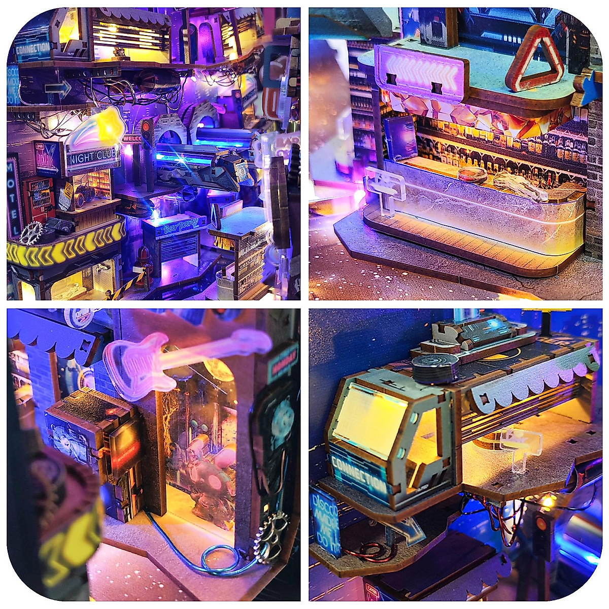 Kisoy Dollhouse Miniature with Furniture Kit, Handmade DIY House Model for Women and Men's Gift (Smile Eatery)