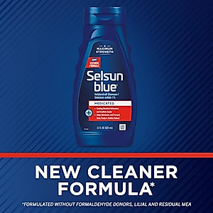 Selsun Blue Medicated Antidandruff Shampoo, Maximum Strength Scalp Treatment With Selenium Sulfide, 11 fl. oz.
