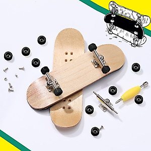 8 Pcs Fingerboard Bearing Wheels Standard Fingerboard Tool Fingerboard CNC Lathed Bearing Wheels Fingerboard Screwdriver and 2 Pcs Nut Driver for 34 mm Wide Decks Finger Skateboard Trucks (Black)