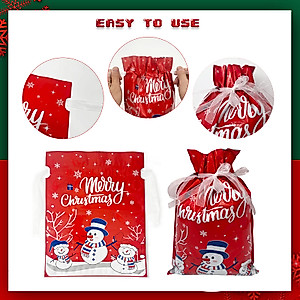 Lusy DM 40 Pcs Christmas Gift Wrapping Bag Christmas Wrapping Bag Assorted Size Goody Bags Treat Bag for Christmas Holiday Presents Party Favor (11 Design, 6 Size)