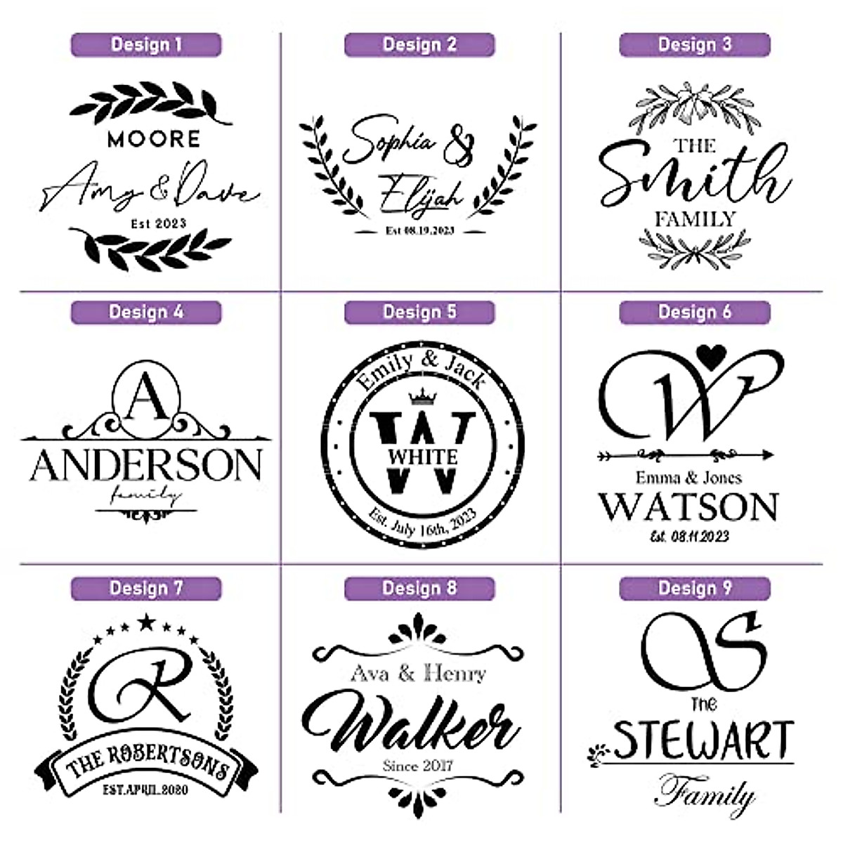 Tayfus Personalized Cutting Boards - Custom Laser Engraved Wood Chopping Block - USA Handmade - Best Wedding, Housewarming, Anniversary, Birthday, Christmas Gifts For Friends, Couples, Family, Parents