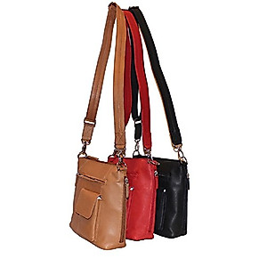 GTM Gun Tote'n Mamas Concealed Carry Flat Sac Handbag, Black, Small