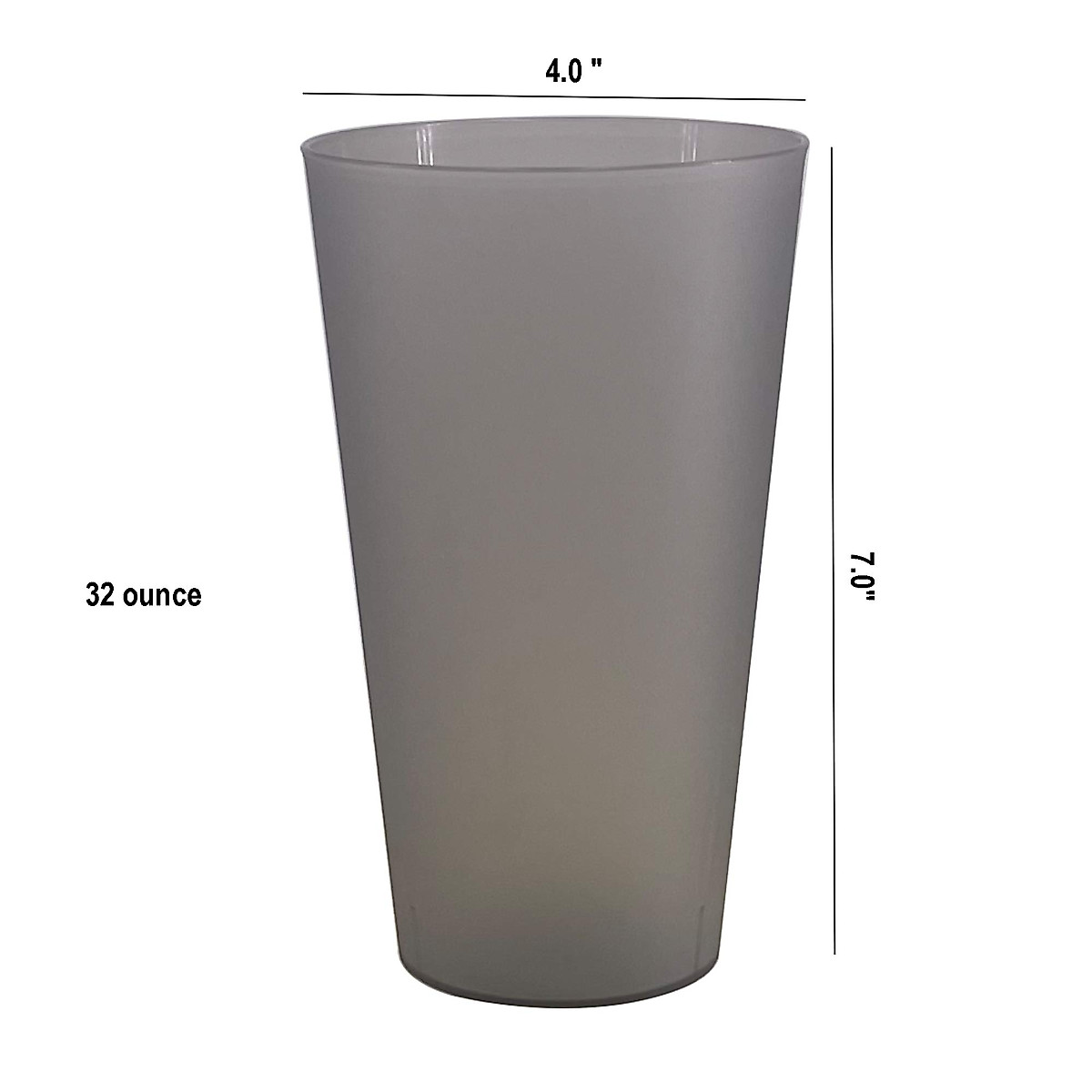 YUYUHUA Premium 32-ounce Large Cups, Multicolor Plastic Tumblers BPA ...