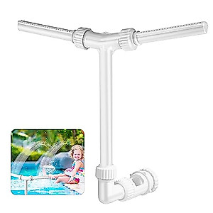 SAVITA Pool Fountain, Adjustable Water Fountain Dual Spray Swimming Pool Fountain with Adapter for Outdoor Inground and Above Ground Pools for 1.5/2.2inch Return Sprinklers