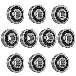 ID 1/2" x OD 1-1/8" Flanged Ball Bearings 10PCs for Lawn Mower, Wheelbarrows, Carts & Hand Trucks Wheel Hub, Alternative to MTD,12118 ＆ Rotary 324 Etc.