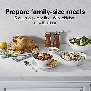 Hamilton Beach 6-in-1 Electric Pressure Cooker with Temperature Probe, Slow Cooks, Sautés, Browns, Steams, Rice Function, Egg and More, 6 Quart Capacity, Stainless Steel (34506)