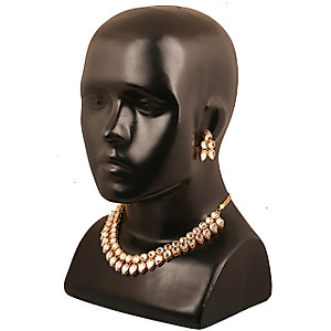 Touchstone Indian kundan jewelry sets for women necklace polki gold set earrings small royal mughal handcrafted look bollywood traditional wedding bridal designer jewellery fashion style in gold tone