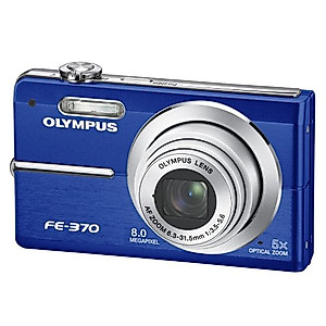 Olympus FE370 8MP Digital Camera with 5x Optical Dual Image Stabilized Zoom (Blue)