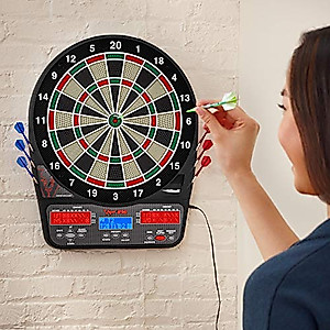 Viper 850 Electronic Dartboard, Ultra Bright Triple Score Display, 50 Games With 470 Scoring Variations, Regulation Size Target-Tested-Tough Segments Made From High Grade Nylon, Includes 6 Darts,Black