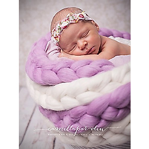 Eight-foot (2.4 meter) Long Merino Wool Braids for Newborn Photography