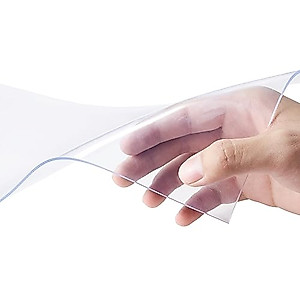 VEVOR Strip Curtain, 75' Length x 8" Width x 0.08" Thickness, Clear PVC Smooth Curtain Strip Door Bulk Roll, Plastic Door Strips for Doorways of Supermarket, Garage, Warehouse, Barn, Pet Animal House