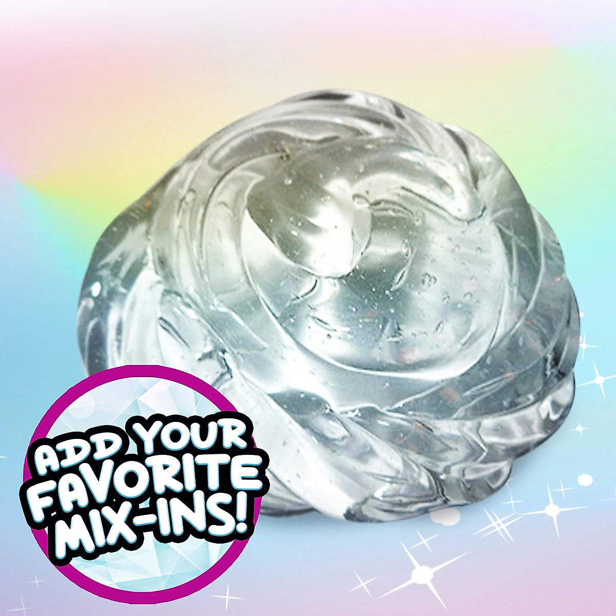 COMPOUND KINGS Fluffy Scented Crystal Clearz Slime Bucket by Nichole Jacklyne for Girls & Boys | Sensory Toys | Non-Sticky | Stress-Reducing Tacticle