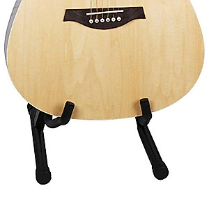 BEESCLOVER A-Type Wood Guitar Electric Guitar Base Banjo Violin Stand Musical Instrument Bracket Black Acoustic Guitar Universal