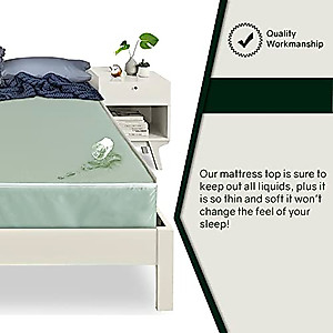 Greaton, 5-Inch Medium Firm Water-Resistance Foam Vinyl Mattress, Easy to Clean, Comfortable & Noise Free, Twin, Green